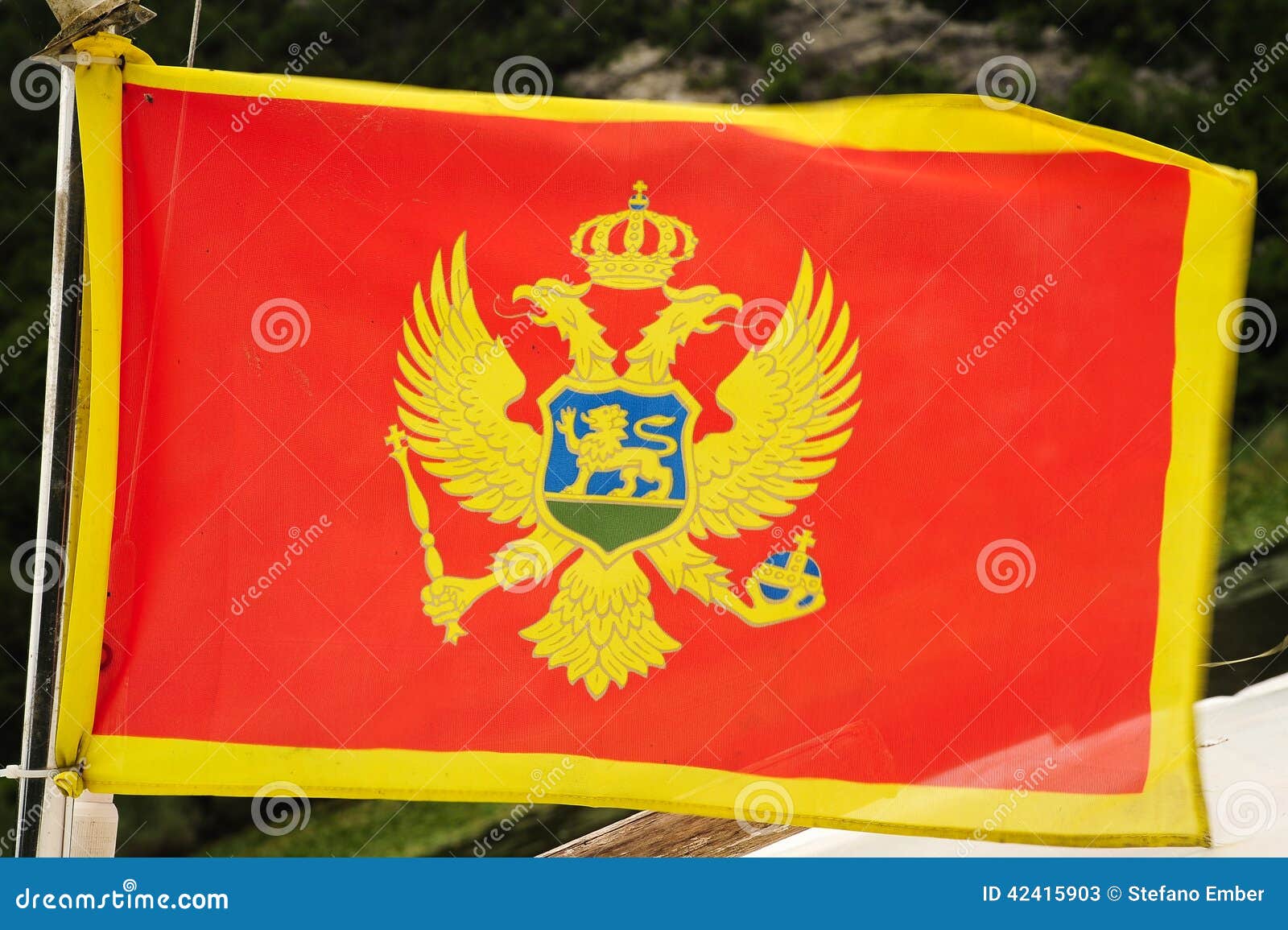 National Flag of Montenegro Stock Image - Image of full, emblem: 42415903