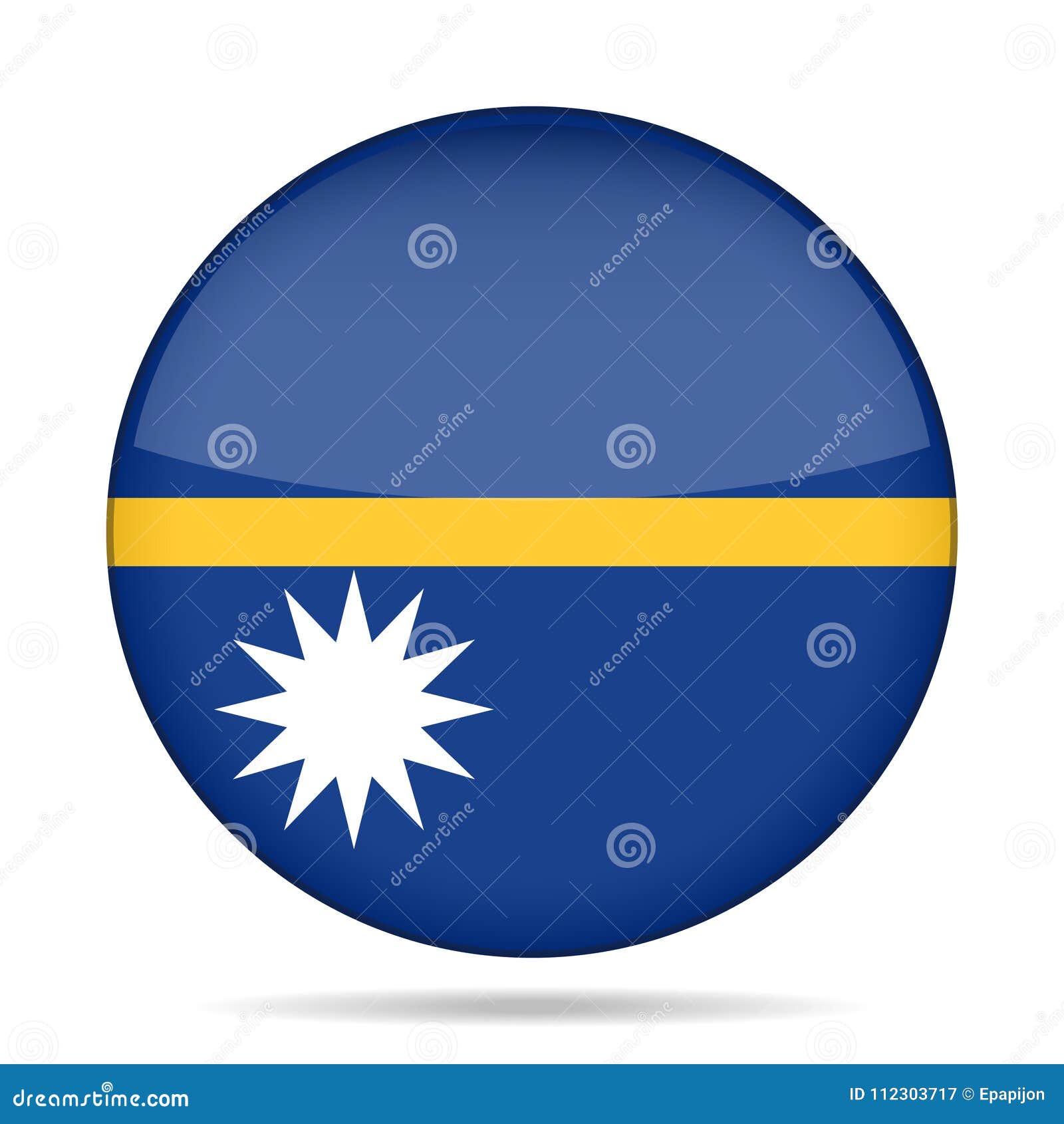 Flag of Nauru. Shiny Round Button. Stock Vector - Illustration of ... Flag of Nauru. Shiny Round Button. Stock Vector - Illustration of ...