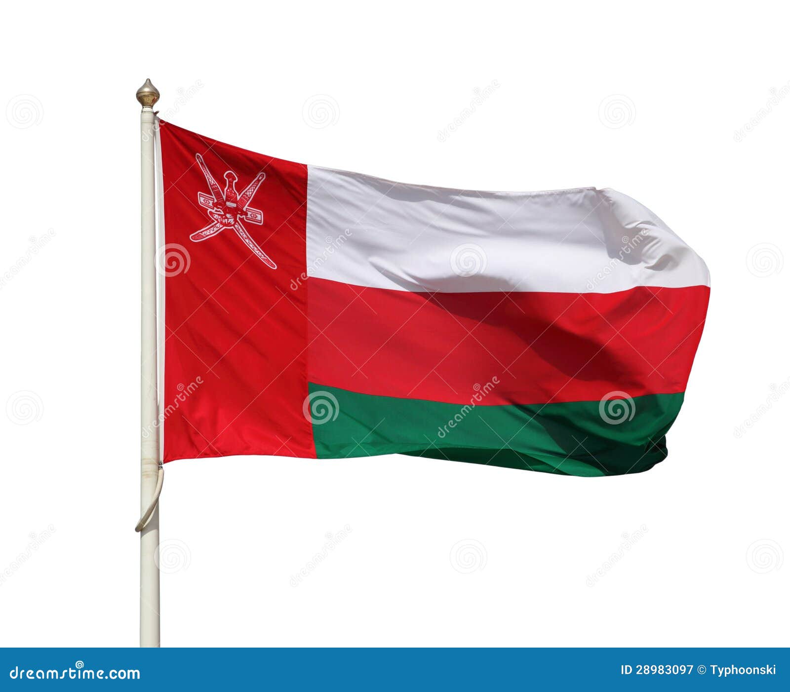 The national flag of Oman stock image. Image of oman - 28983097
