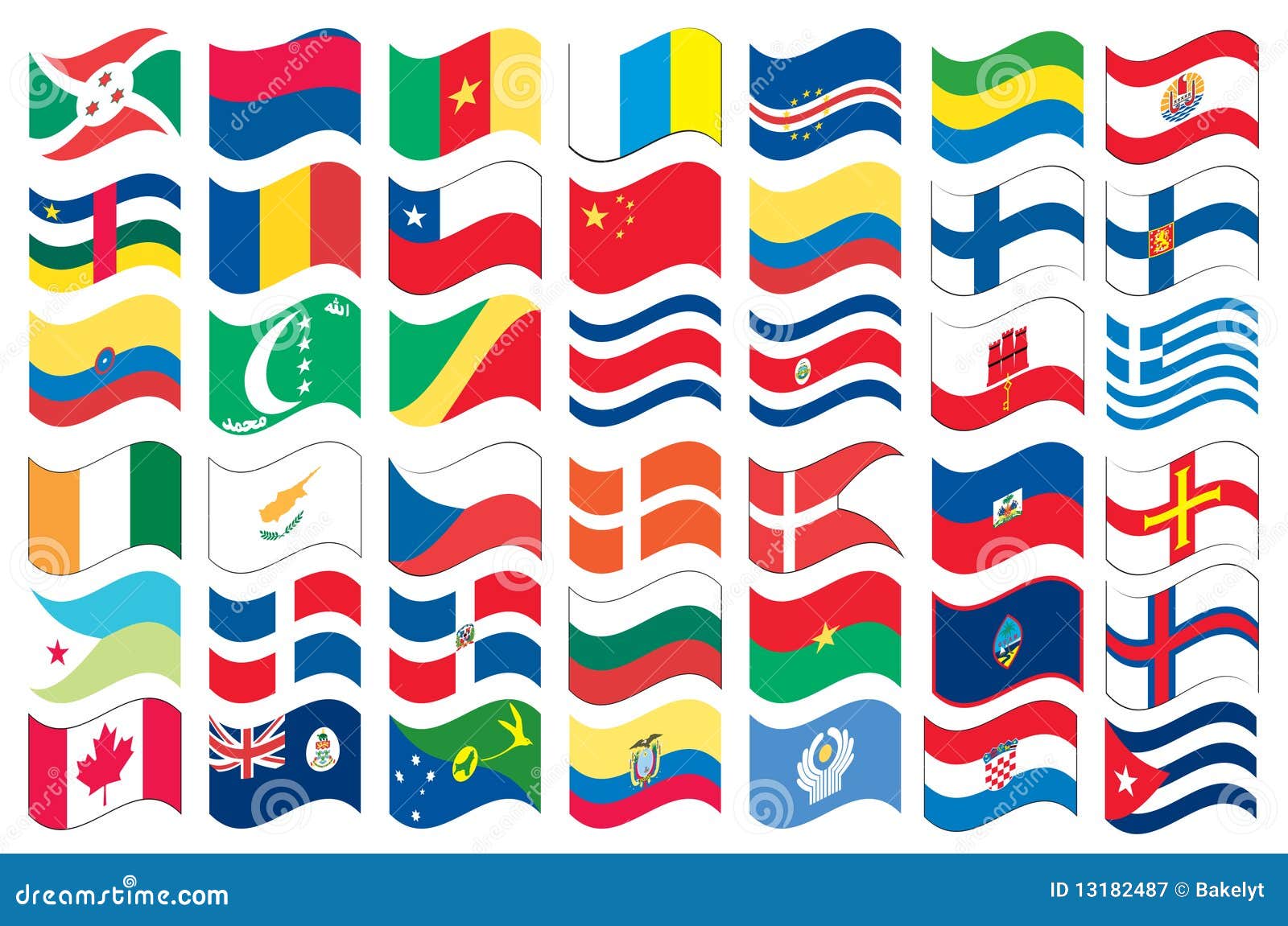 National Flag Part of a Full Set Stock Vector - Illustration of ...