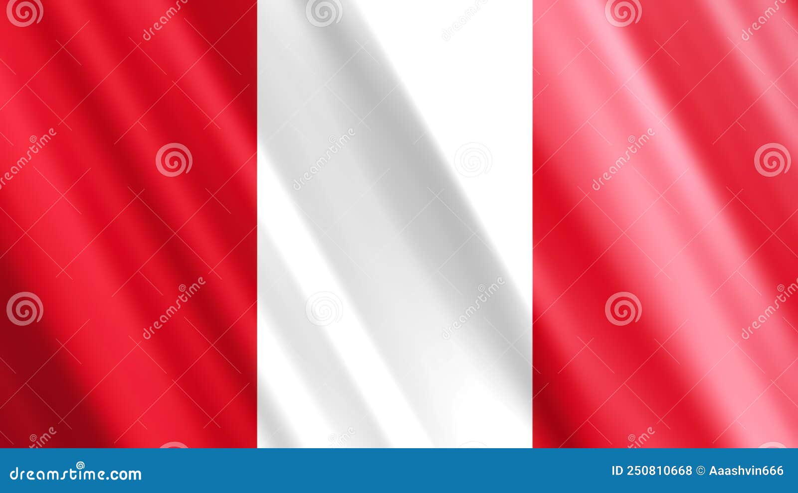 National Flag of Peru in Smooth Fabric Stock Illustration ...
