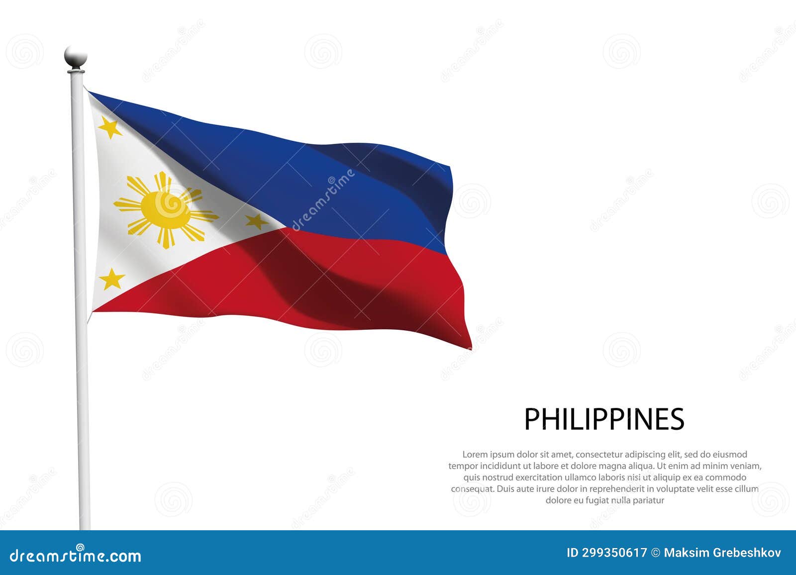 Flag Philippines, Brush Stroke Background. Flag Of Philippines On ...