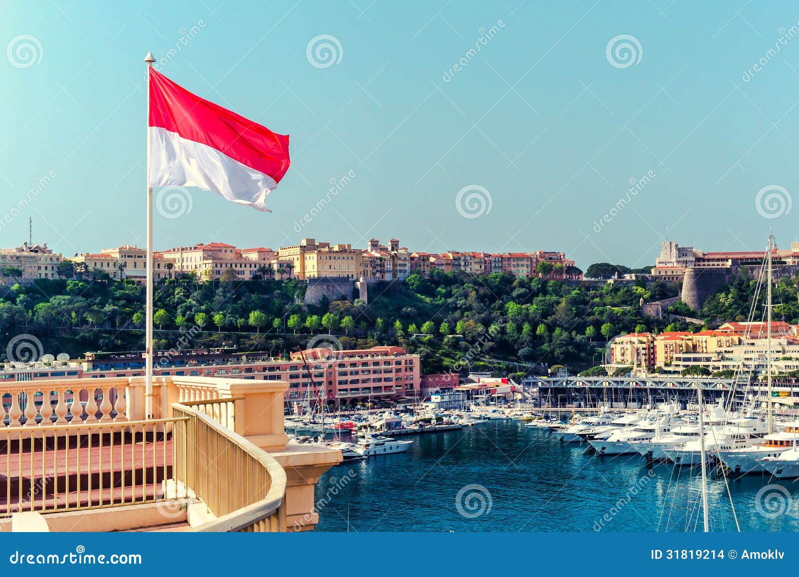 National Flag of of the Principality of Monaco Stock Photo - Image of ...