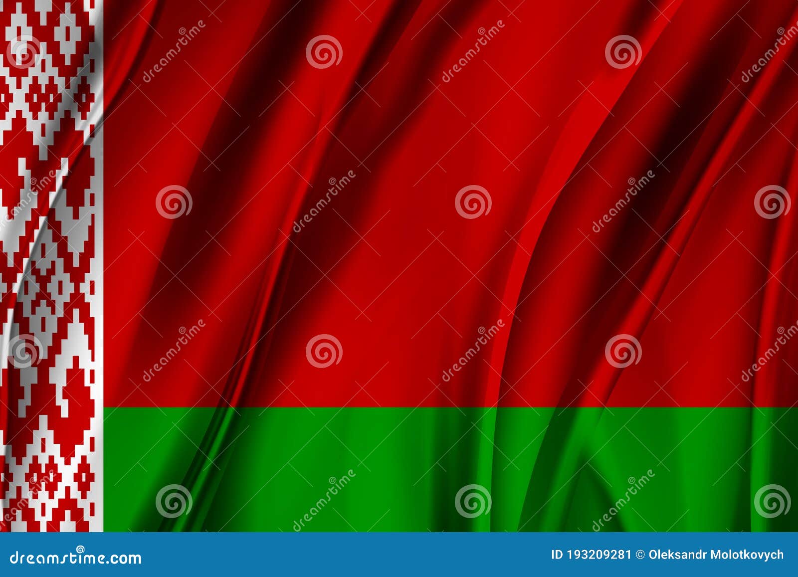 National Flag of the Republic of Belarus. Waving Belarusian Flag ...