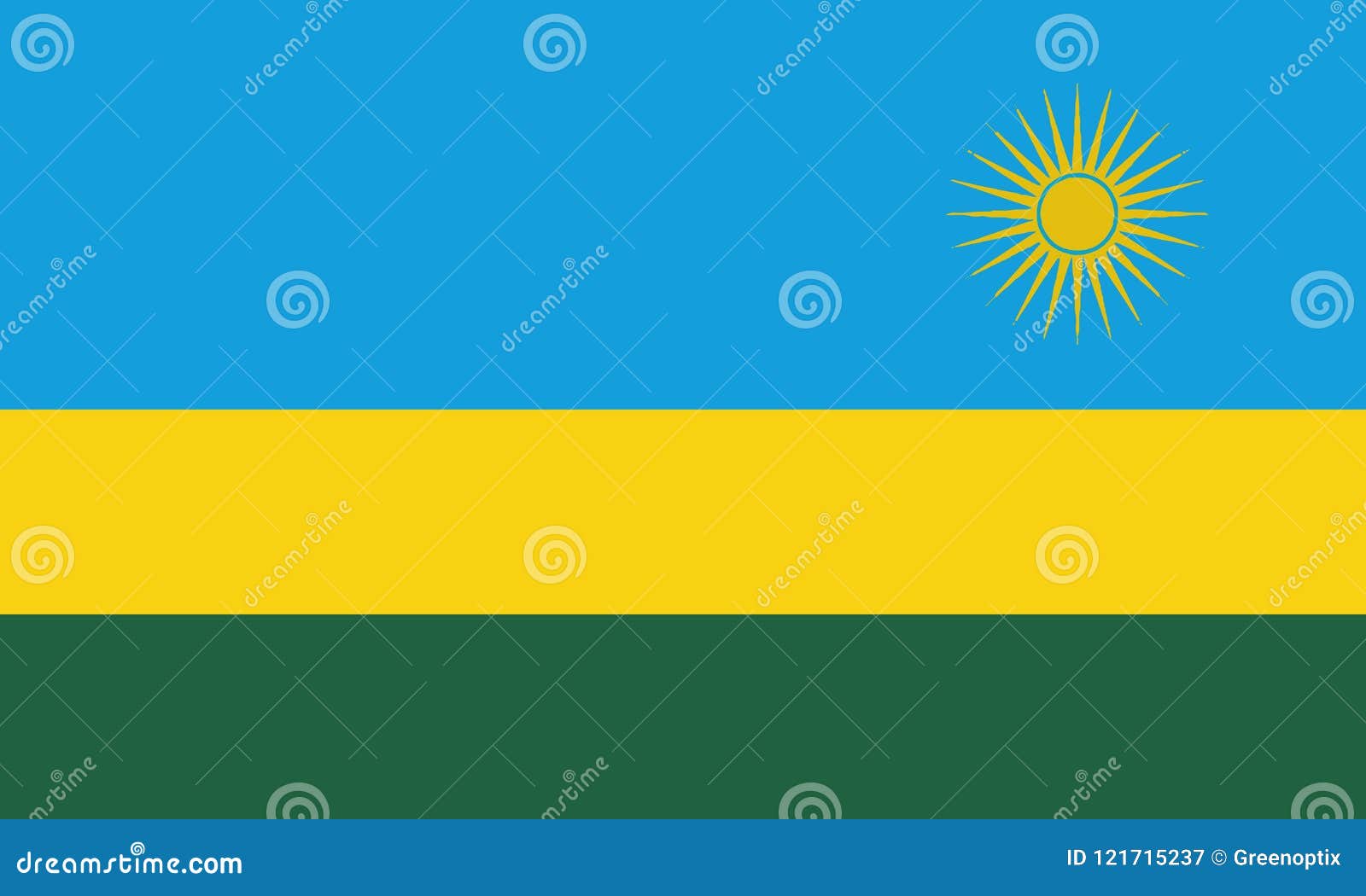 The Flag Of Rwanda. Waving Silk Flag Of Rwanda. High Quality Render. 3D ...