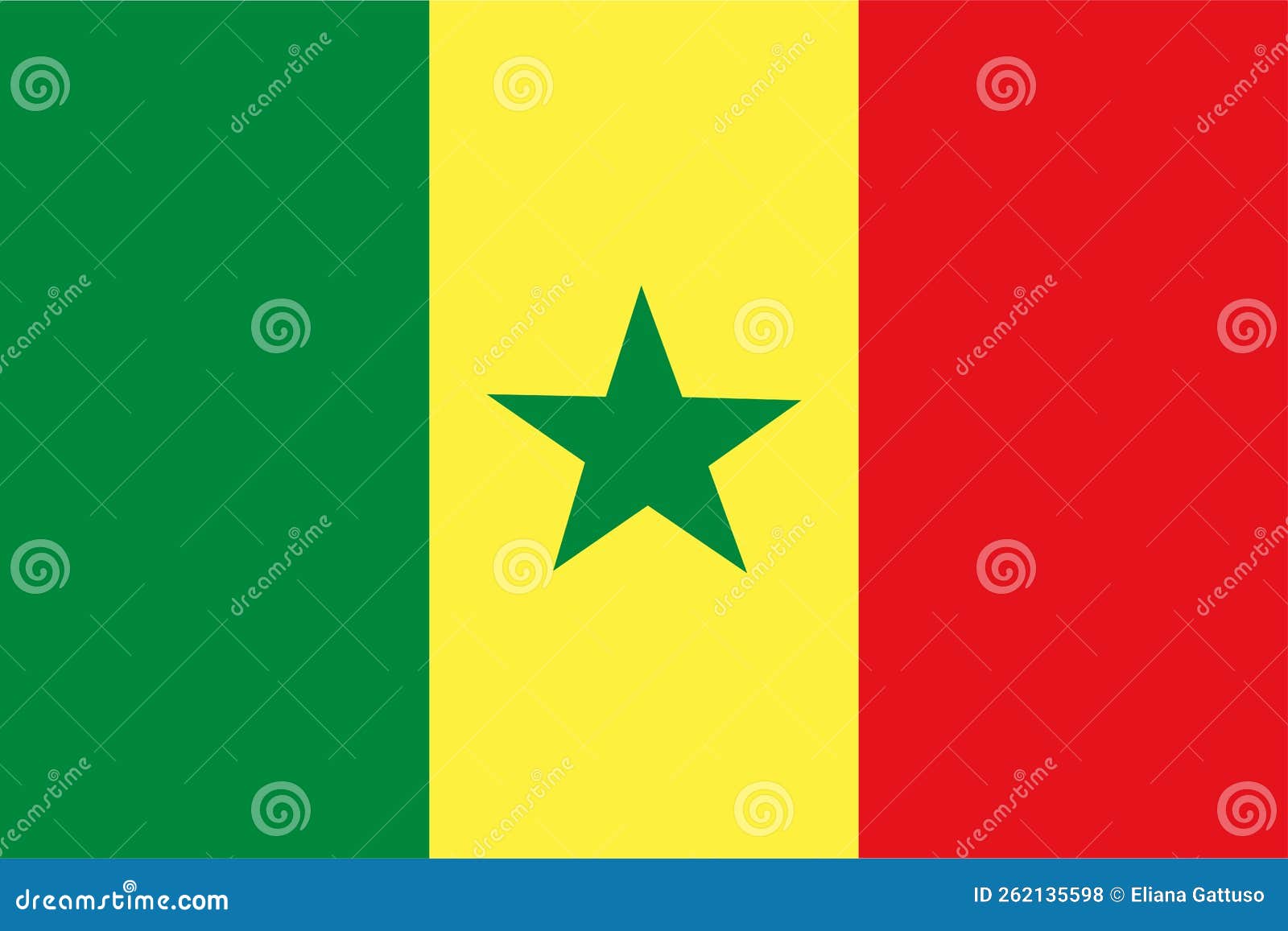 The National Flag of Senegal. Vector Illustration Stock Vector ...