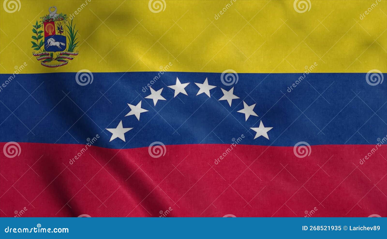 National Flag of Venezuela Waving in the Wind. Sign of Venezuela Stock ...
