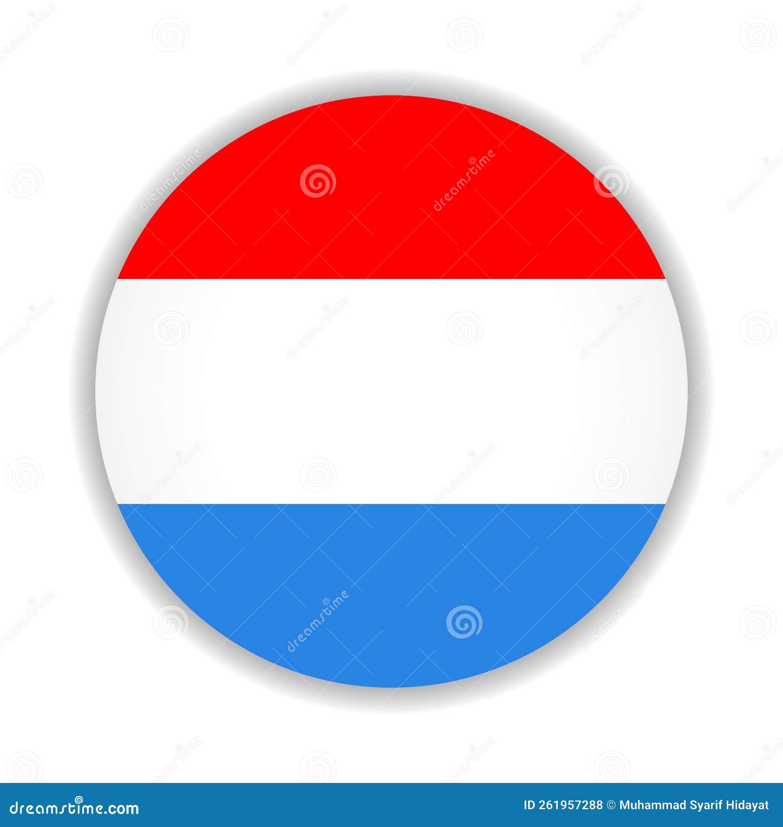 Round Flag of Luxembourg. Vector Illustration Stock Illustration ...