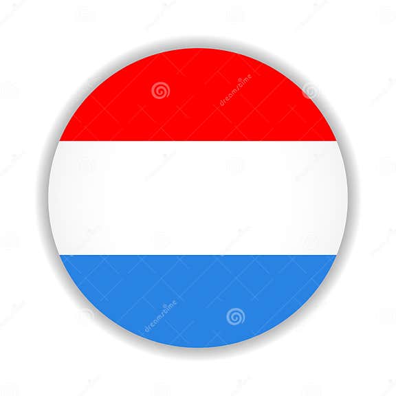 Round Flag of Luxembourg. Vector Illustration Stock Illustration ...