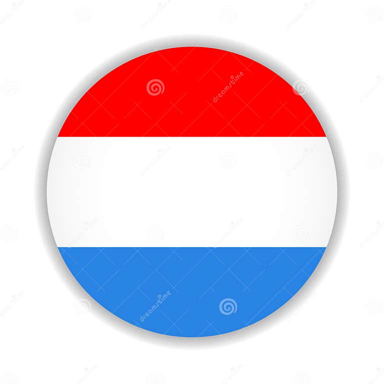 Round Flag of Luxembourg. Vector Illustration Stock Illustration ...
