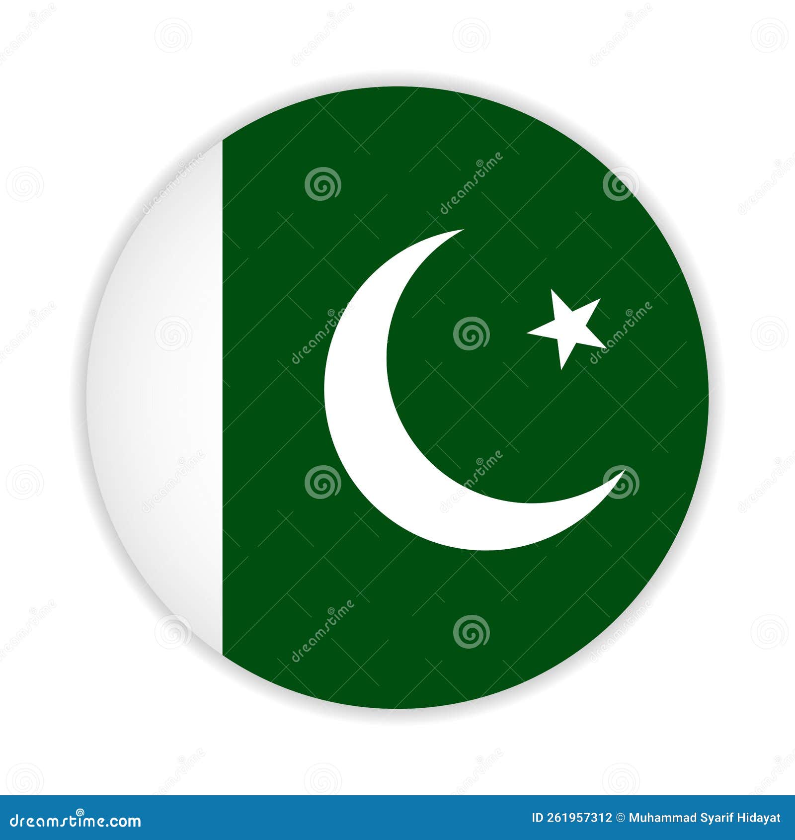 Round Flag of Pakistan. Vector Illustration Stock Illustration ...