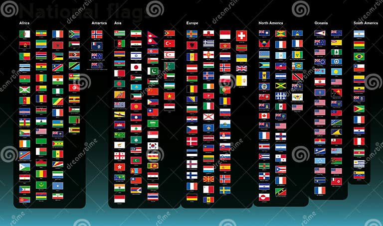 National flags collection stock vector. Illustration of emirates - 11405383