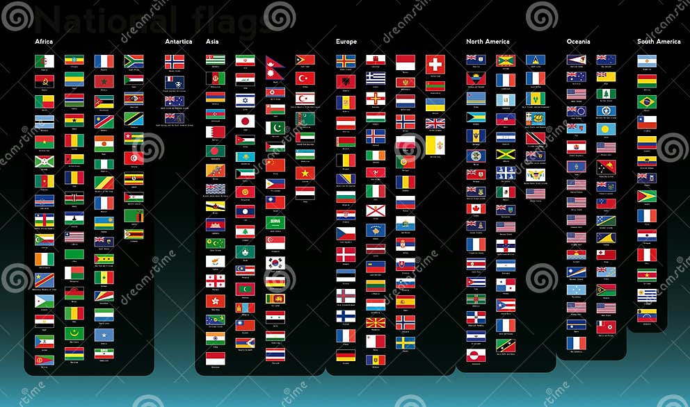 National flags collection stock vector. Illustration of emirates - 11405383