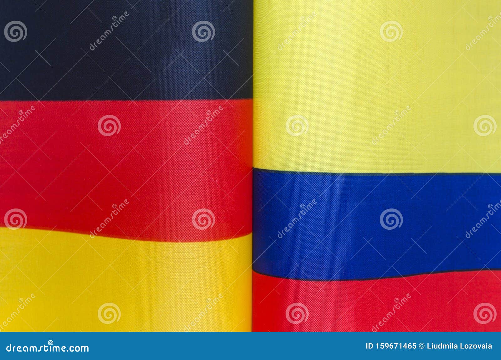 National Flags of Germany and Colombia Closeup Policy Stock Image ...