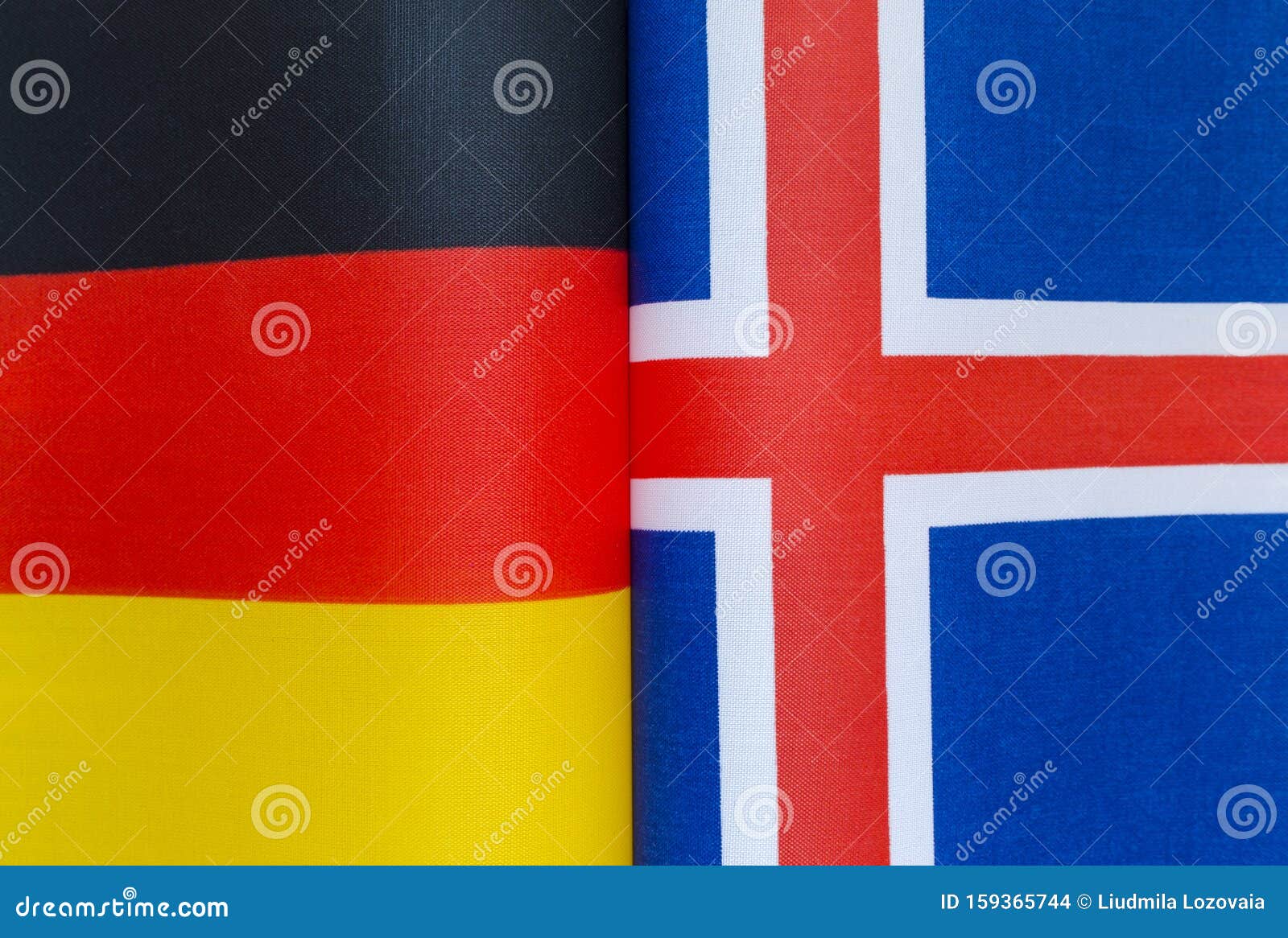 National Flags of Germany and Iceland Closeup Stock Photo - Image of ...