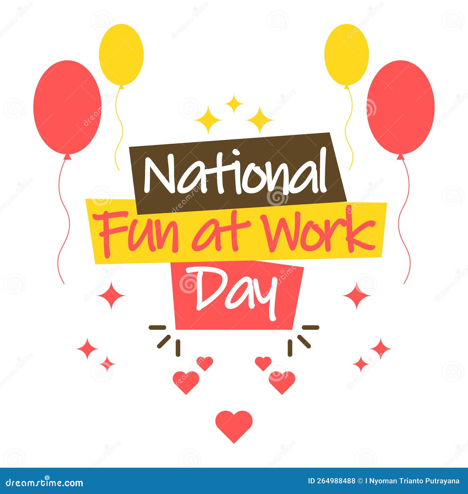 National Fun at Work Day Background Stock Vector - Illustration of ...