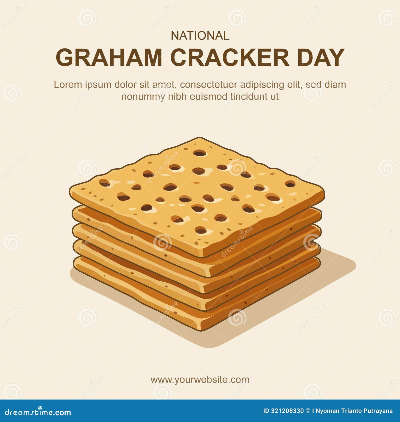 National Graham Cracker Day Background Stock Vector - Illustration of ...