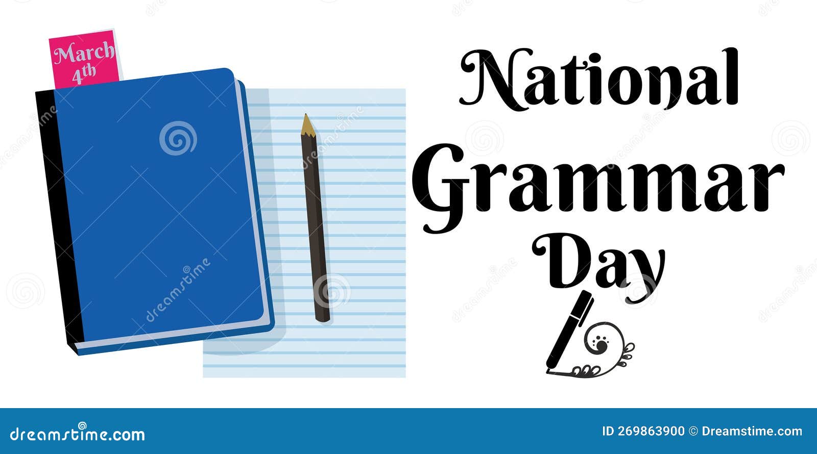 National Grammar Day, Idea for a Horizontal Design for an Even or Card ...