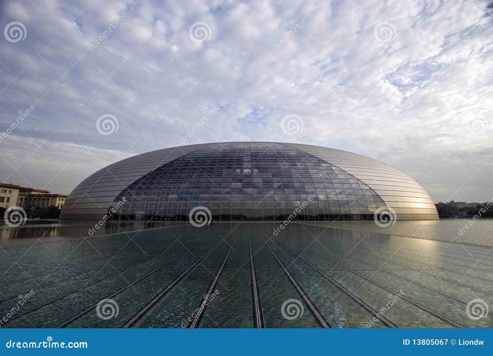 The National Grand Theater in Beijing Stock Image - Image of snow ...