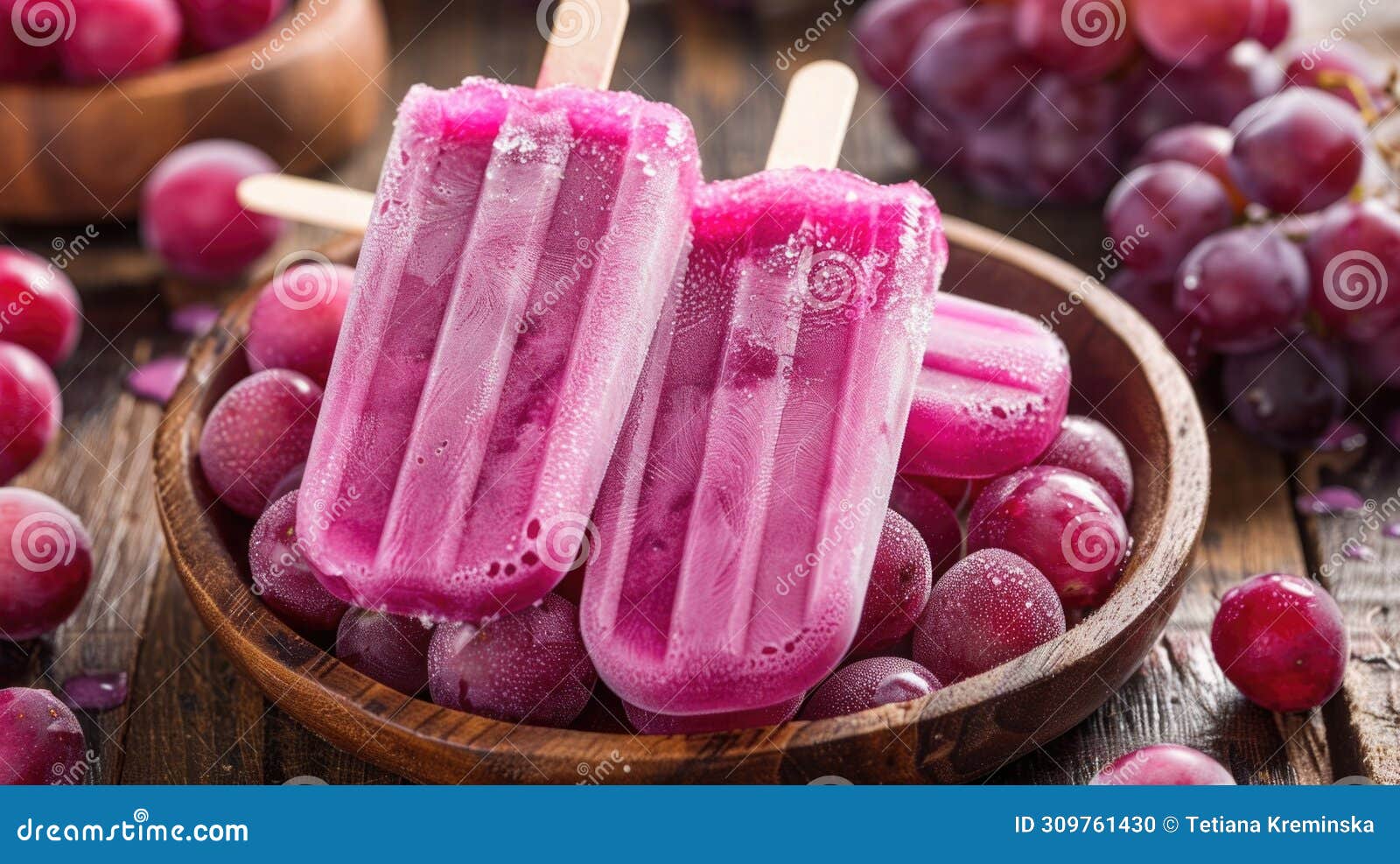 National Grape Popsicle Day. Frozen Grape Juice on a Stick. Stock Photo ...
