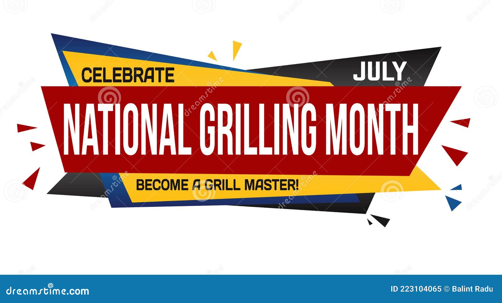 National Grilling Month Banner Design Stock Vector - Illustration of ...