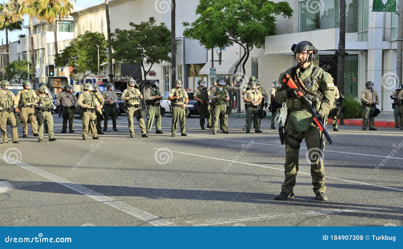 National Guard on Rodeo Dr. Editorial Stock Photo - Image of floyd ...