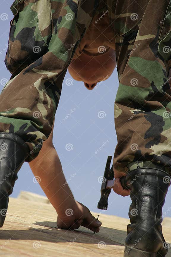 National Guardsman Volunteer Stock Photo - Image of site, wood: 266836