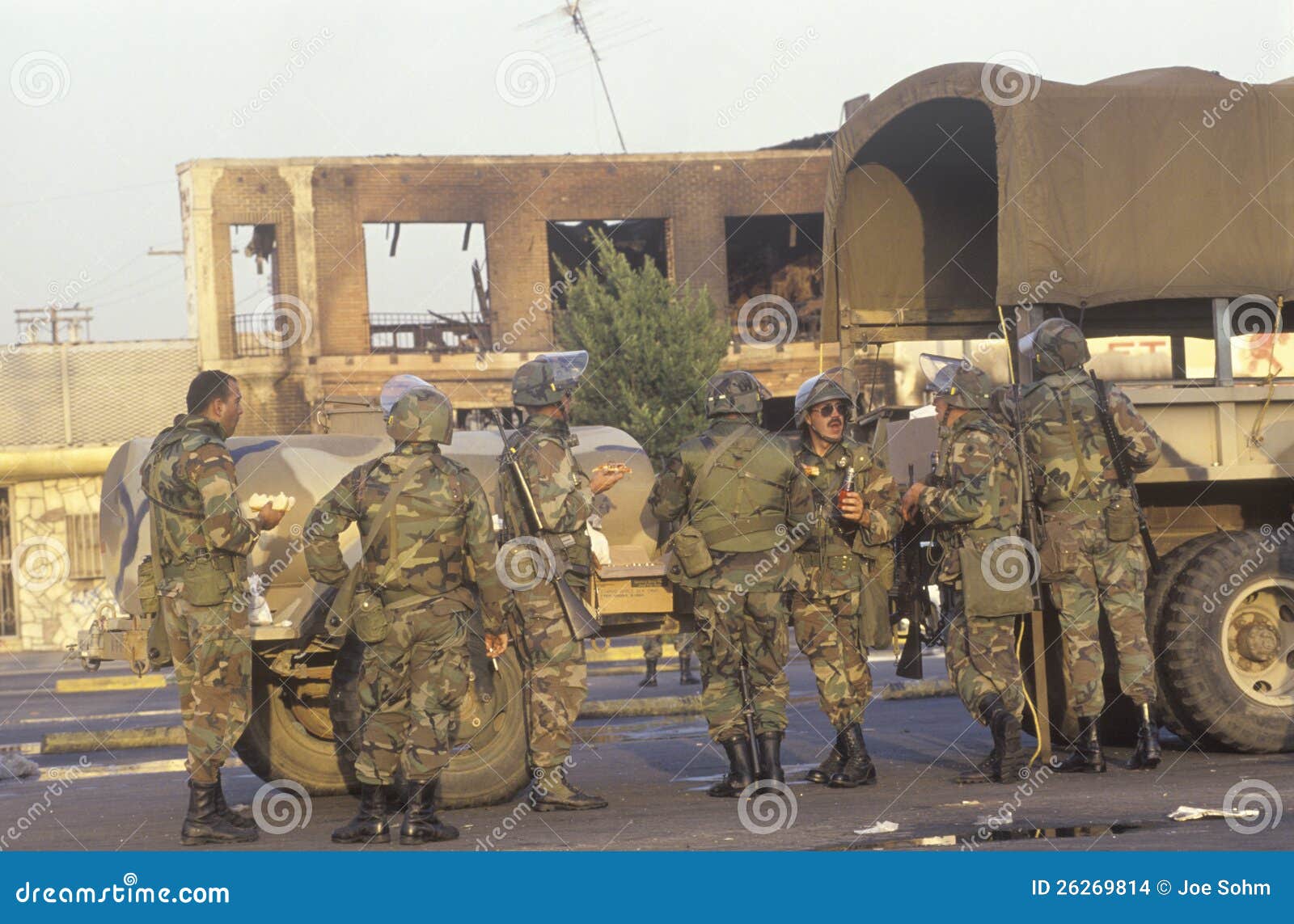 National Guardsmen editorial stock image. Image of burned - 26269814