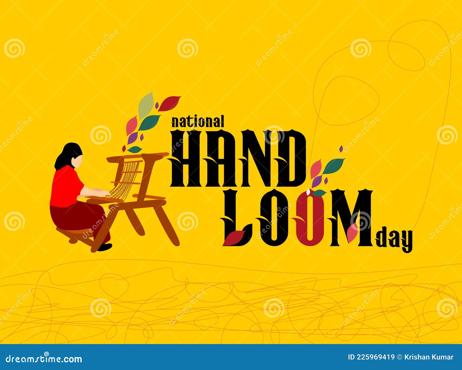 National handloom day stock vector. Illustration of design - 225969419