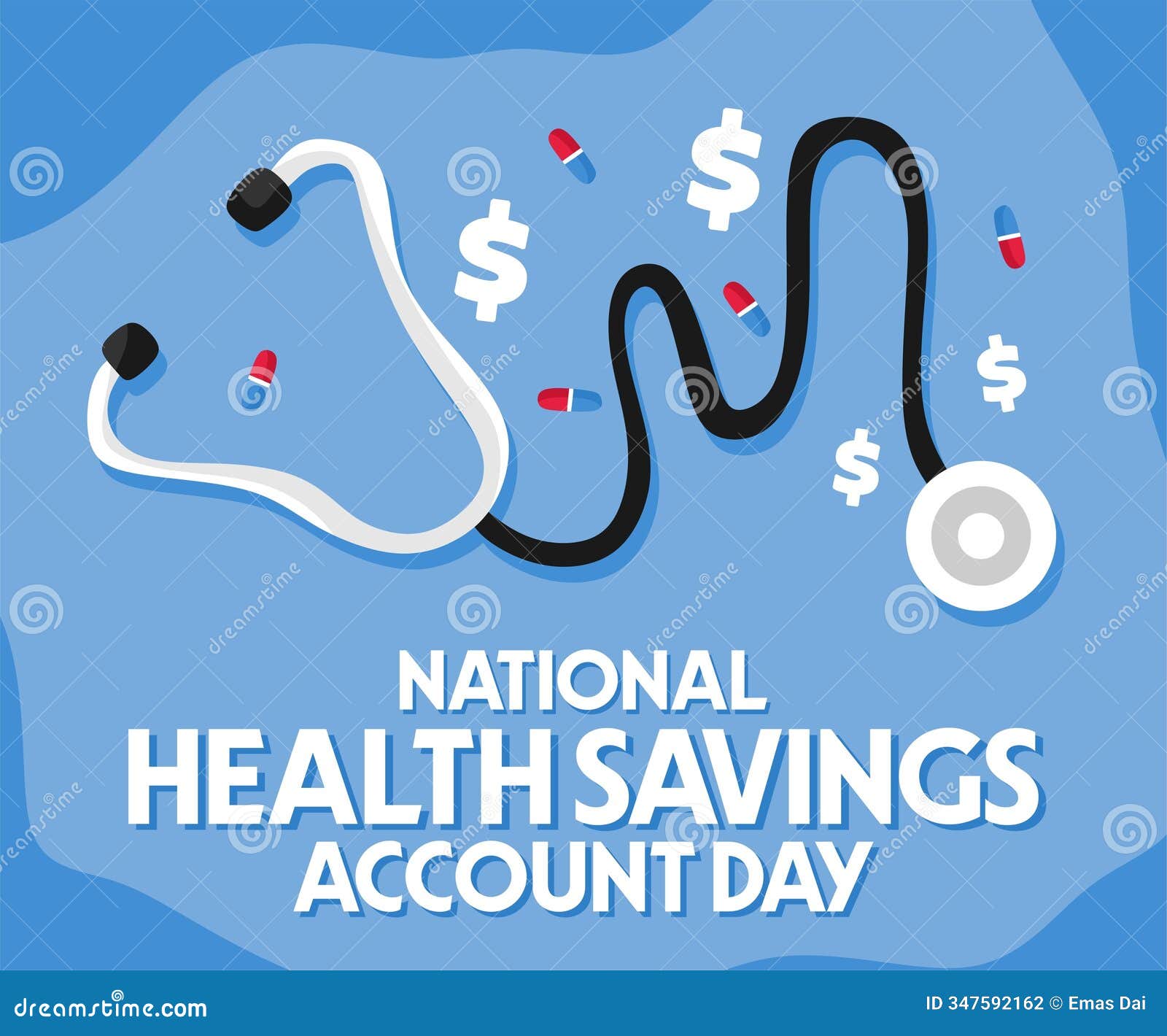 National Health Savings Account Day Stock Illustration - Illustration ...