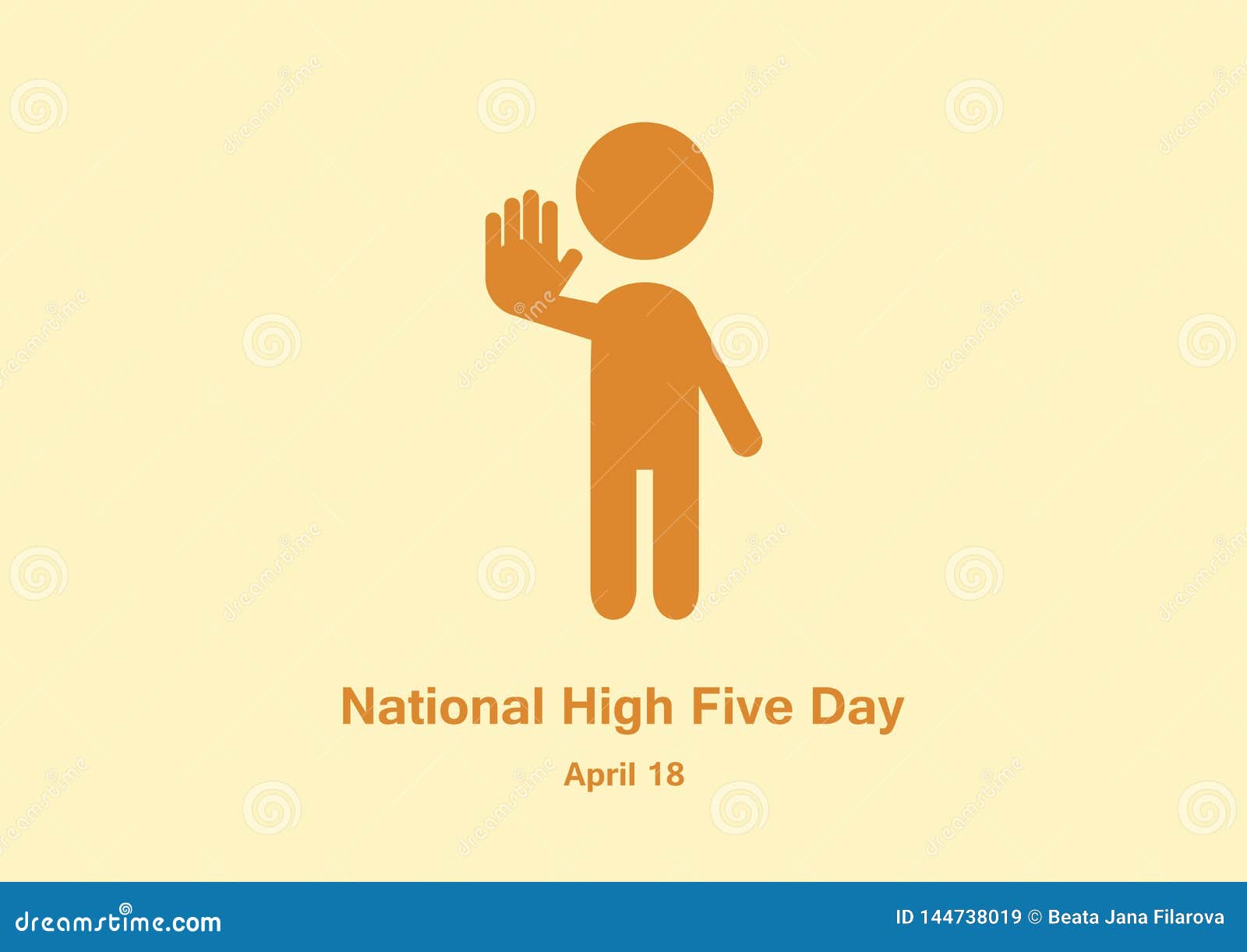 National High Five Day Vector Stock Vector - Illustration of figure ...