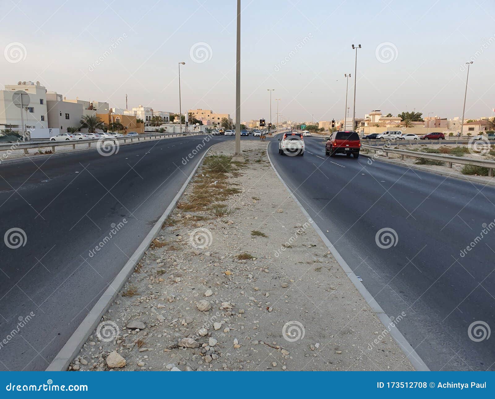 NATIONAL HIGHWAY of BAHRAIN in RIFFA AREA Editorial Stock Photo - Image ...