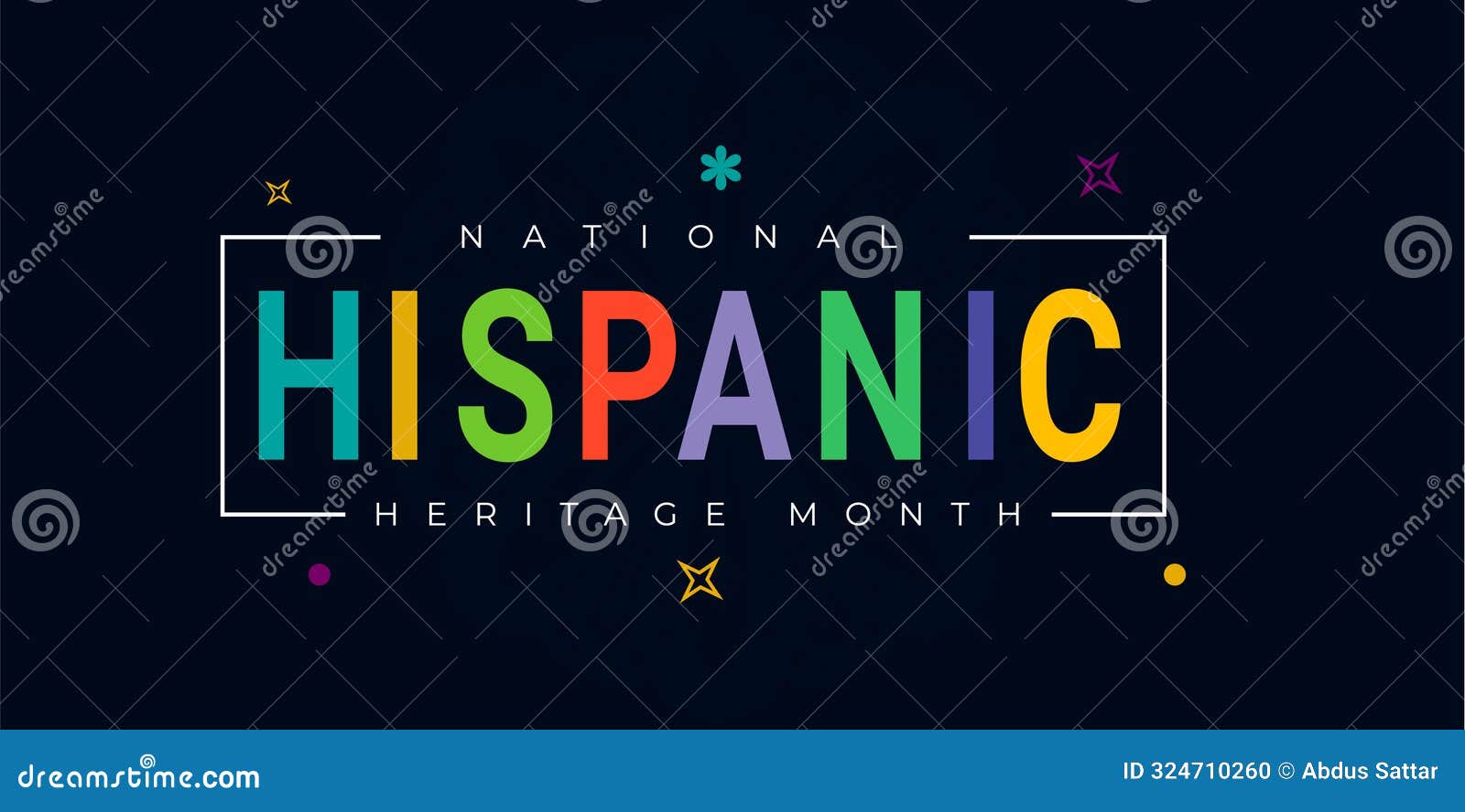 National Hispanic Heritage Month With Tropical Flowers Vector Flyer