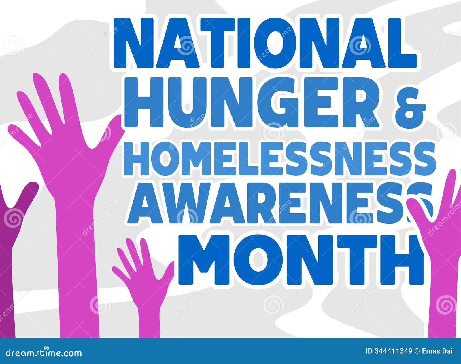 National Hunger and Homelessness Awareness Week Stock Illustration ...