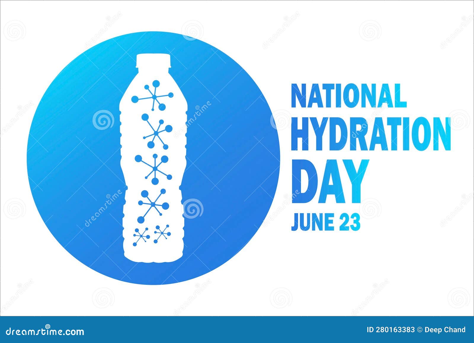 National Hydration Day Vector Template Design Illustration Stock Vector ...
