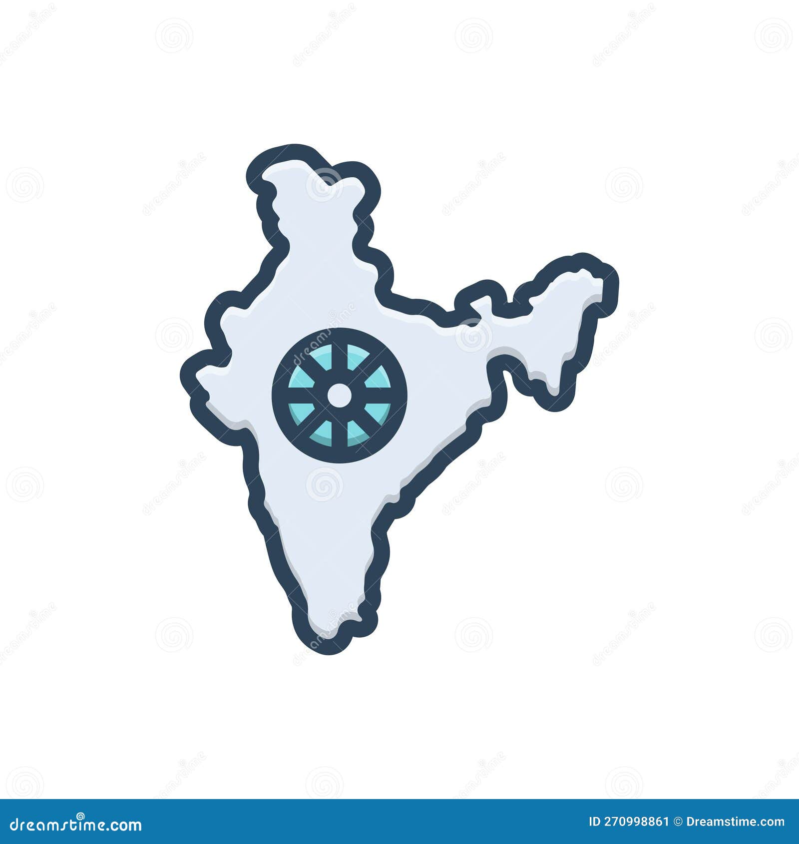 Color Illustration Icon for National, India and Map Stock Vector ...