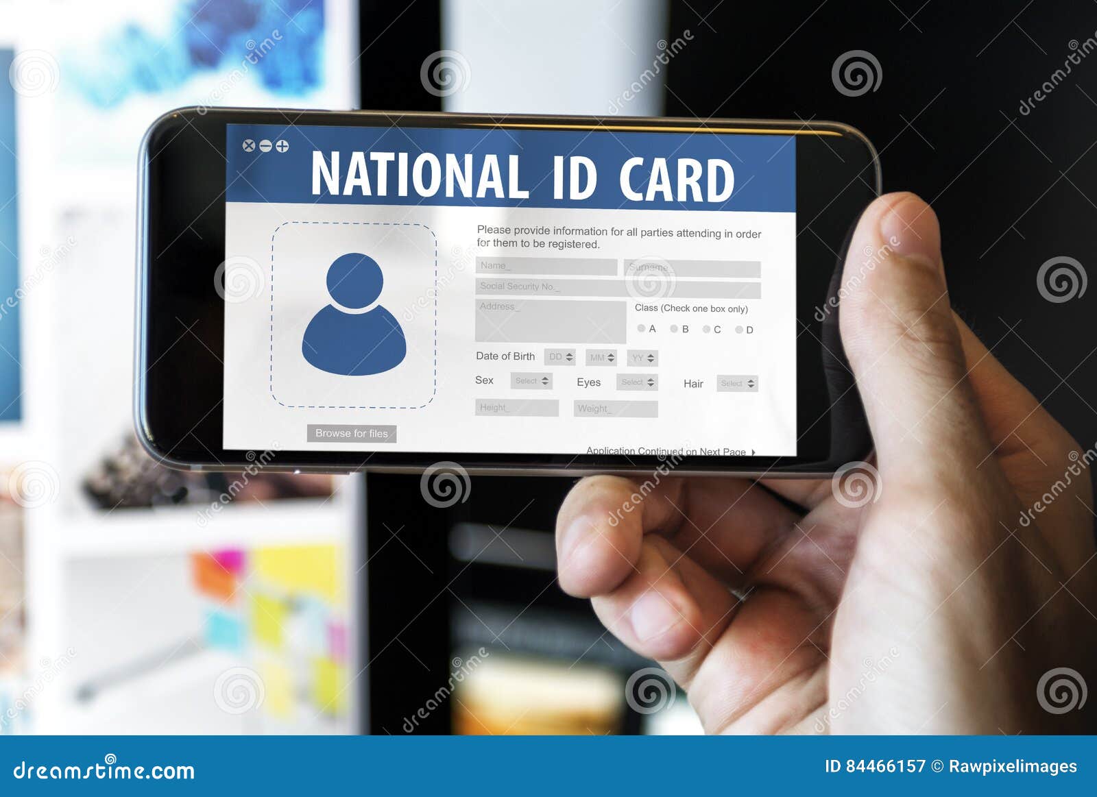 National Identification Card Data Information Citizen Concept Stock ...