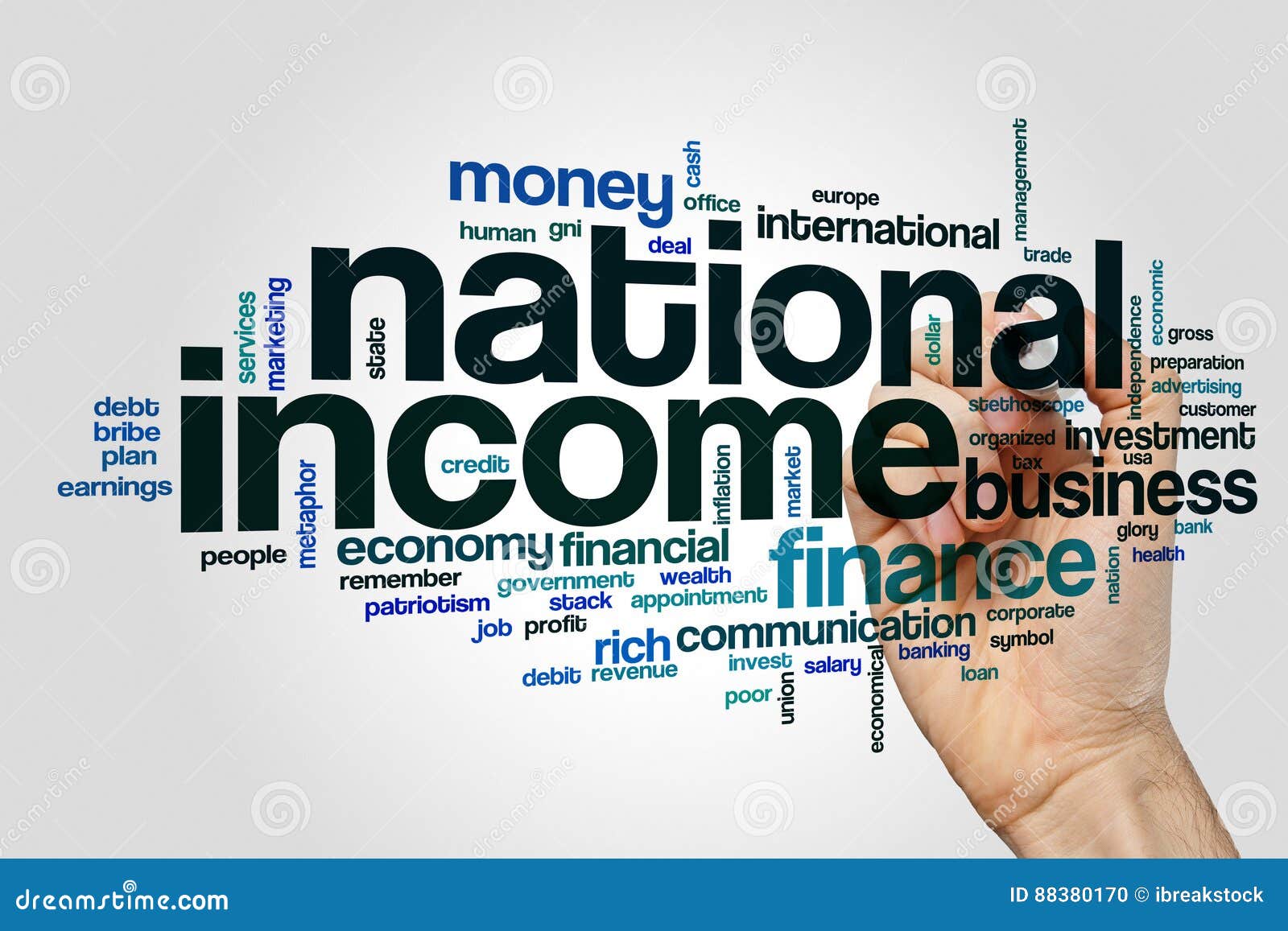 National income word cloud stock photo. Image of finance - 88380170
