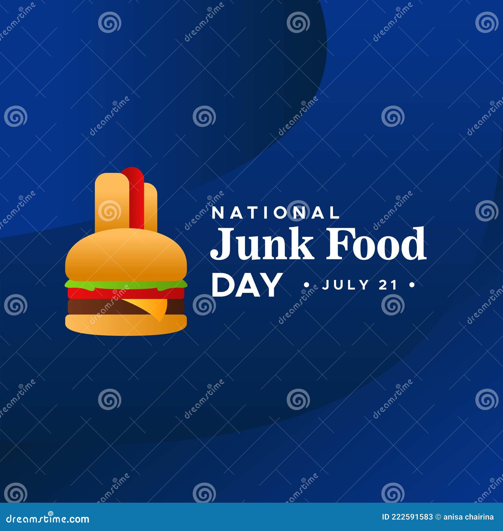 National Junk Food Day Background Design Stock Vector - Illustration of ...