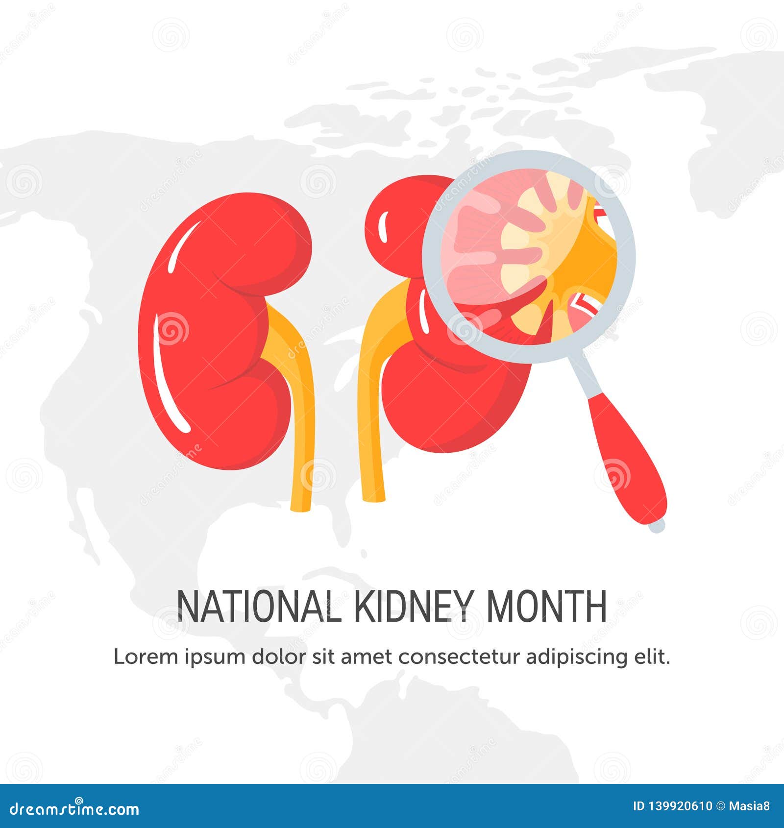 National Kidney Cancer Awareness Month. Orange Color Ribbon Isolated On ...