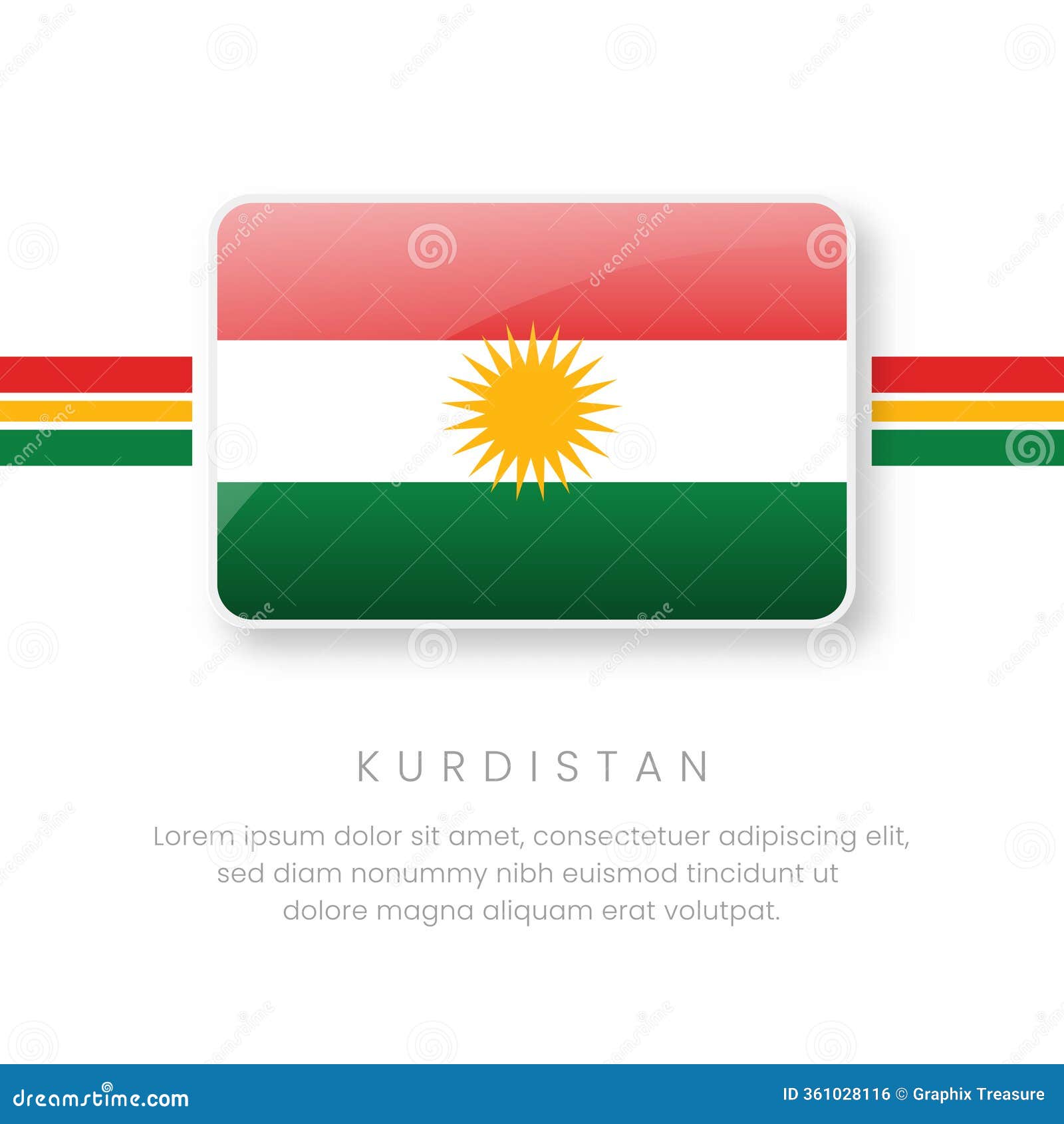 Map Of Kurdistan. Flag Of Kurdistan Maps Territory. Outline Map ...