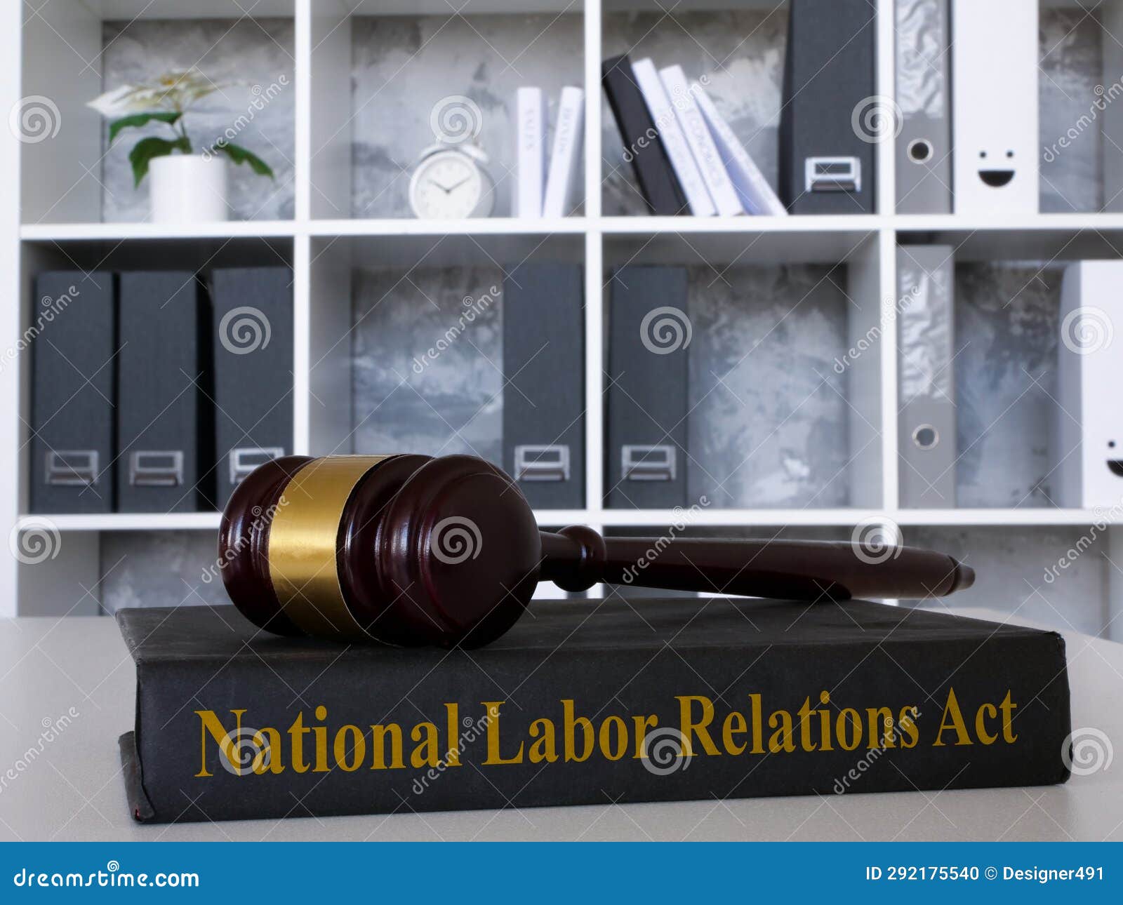 National Labor Relations Act NLRA with Gavel in Office. Stock Photo ...