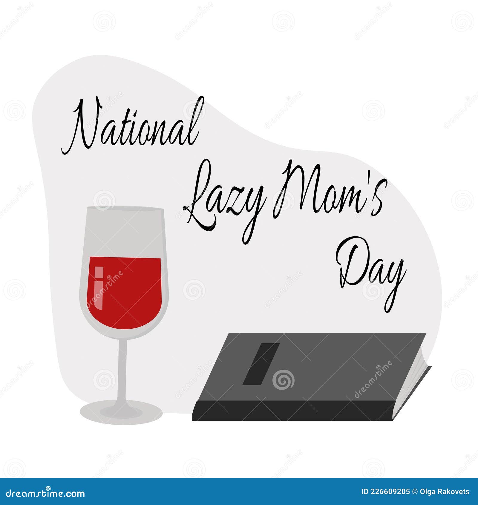 National Lazy Mom`s Day, Idea for a Postcard for the Holiday Vacation ... National Lazy Mom`s Day, Idea for a Postcard for the Holiday Vacation ...