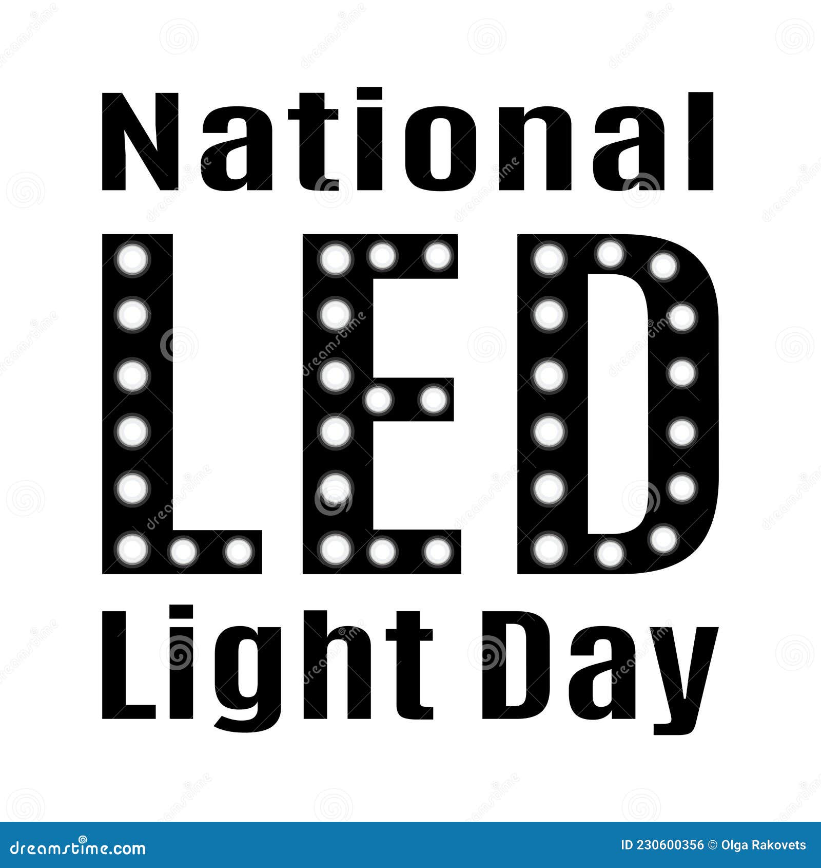 National LED Light Day, Idea for Poster, Banner or Flyer Stock Vector ...