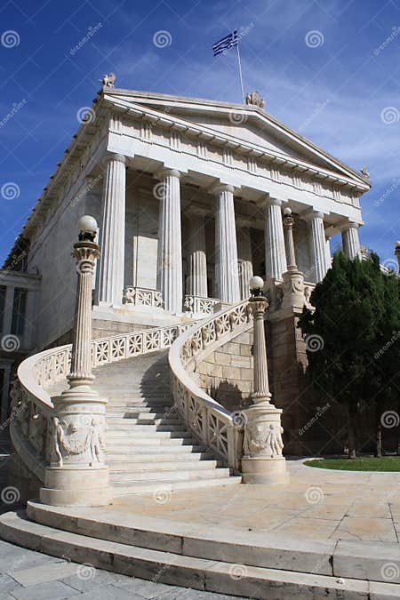 National Library of Athens stock photo. Image of national - 12751228