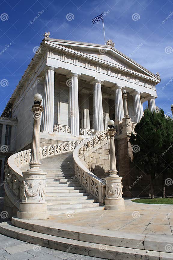 National Library of Athens stock photo. Image of national - 12751228
