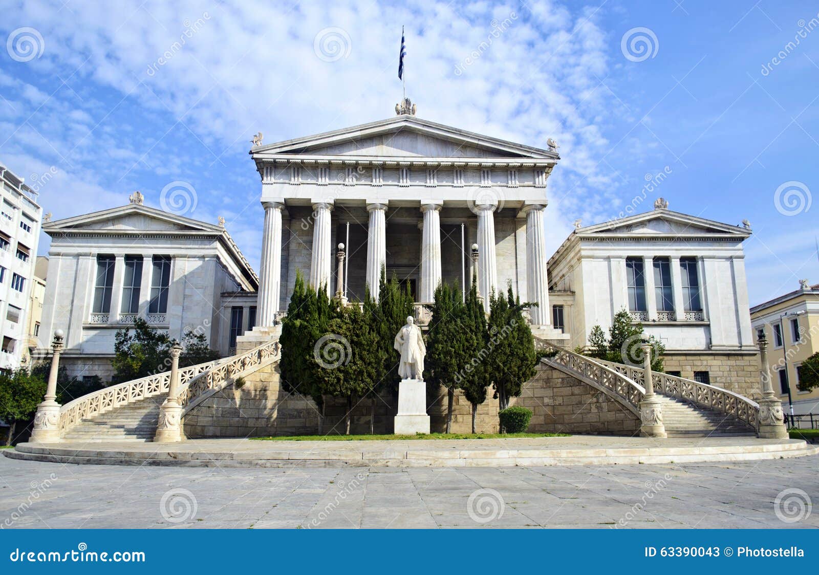 National Library Athens Greece Stock Image - Image of architecture ...