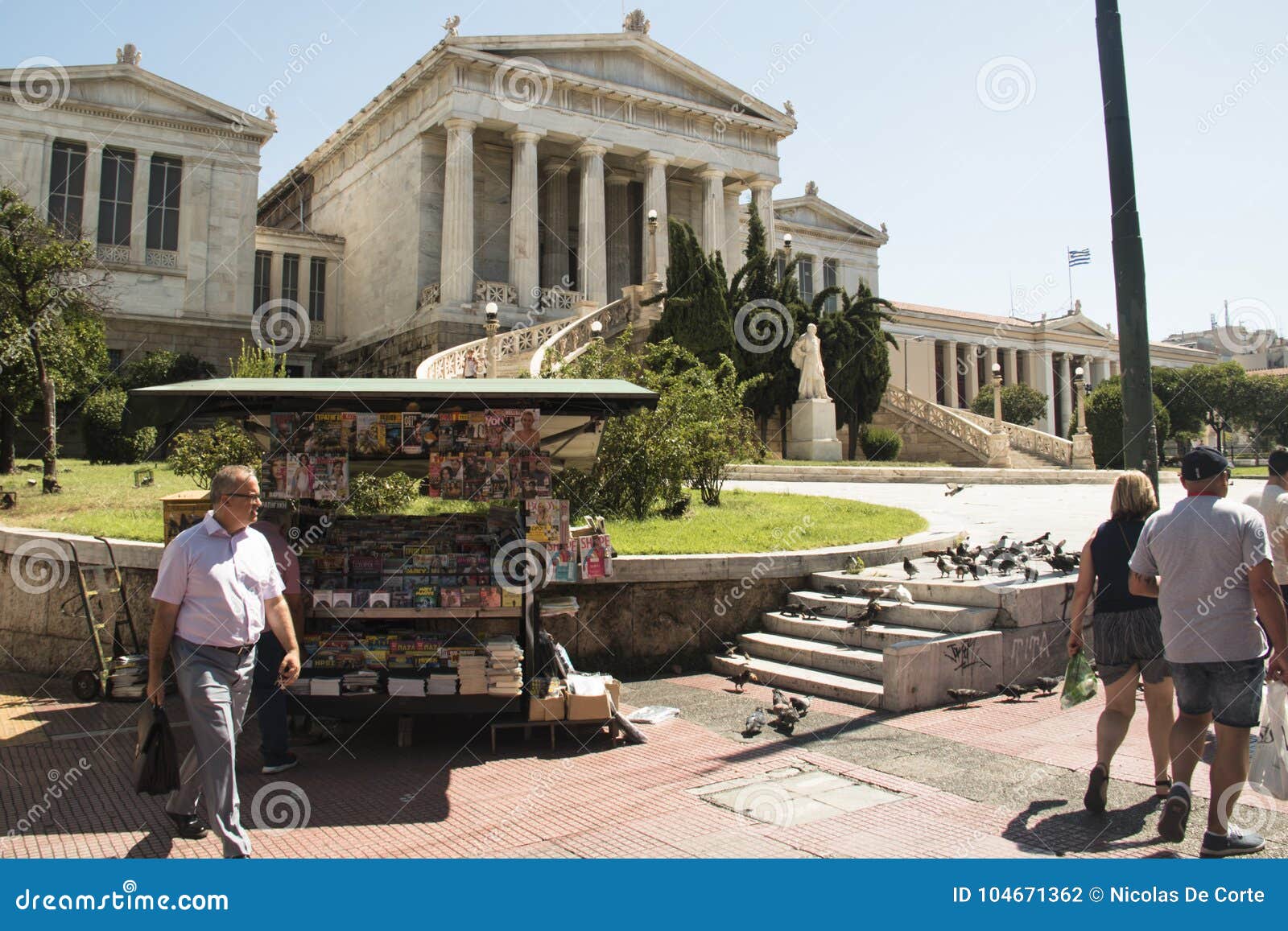 National Library in Athens, Greece Editorial Photography - Image of ...