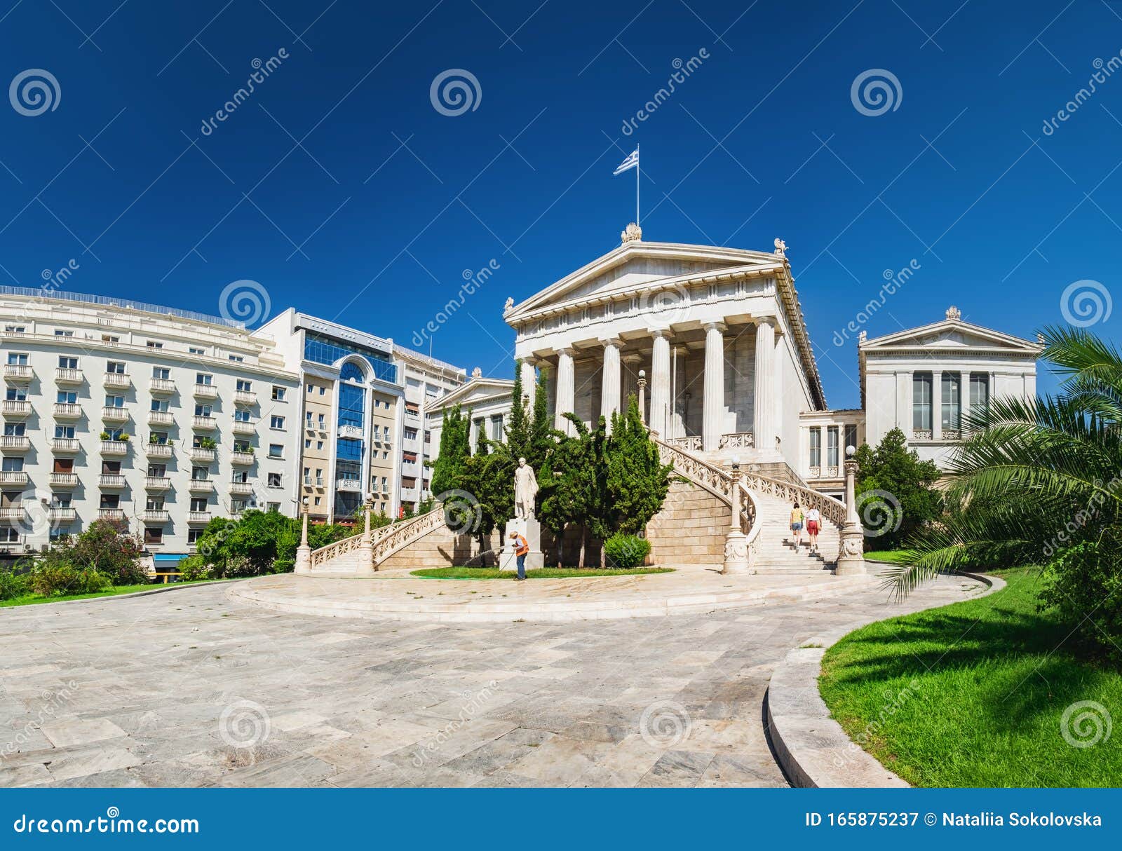 National Library of Athens, Greece Stock Image - Image of cityscape ...