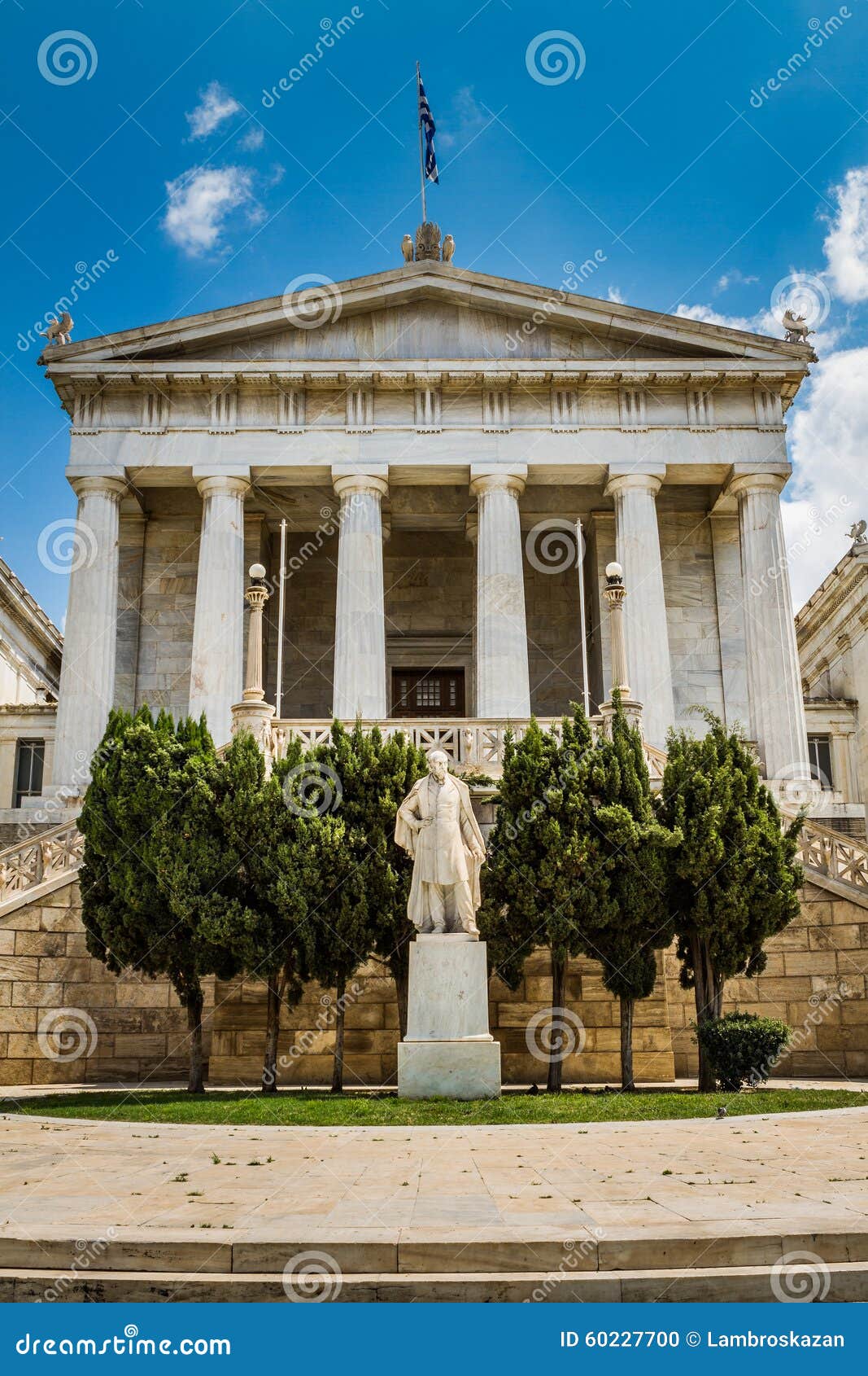 National Library , Athens, Greece Stock Photo - Image of greek, facade ...